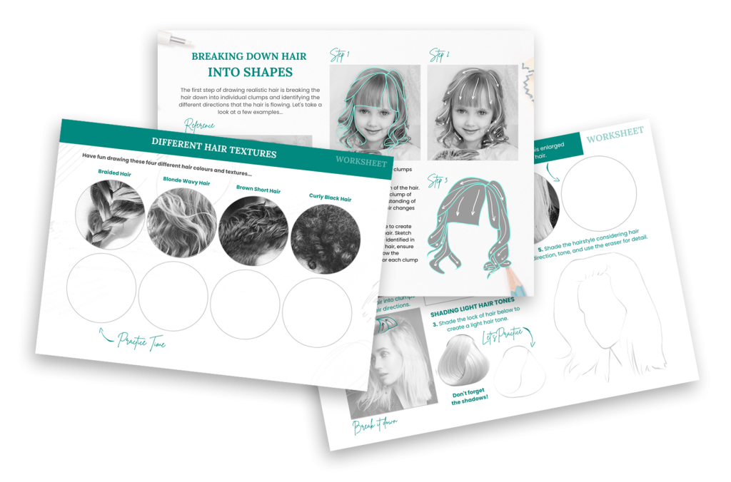 Drawing Hair Workbook Opt In – Kirsty Partridge Art